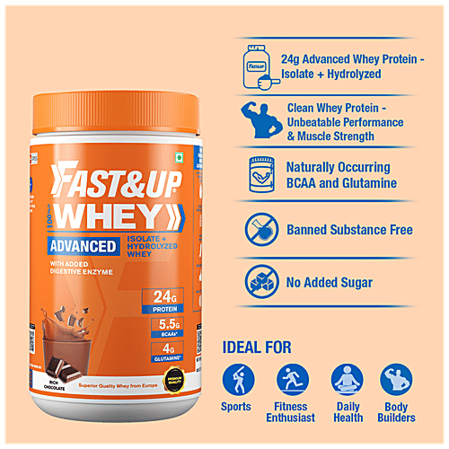 Buy Fast&Up Advanced Isolate & Hydrolyzed Whey Protein - Promotes ...