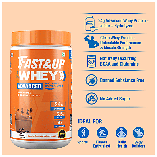 Buy Fast&Up Advanced Isolate & Hydrolyzed Whey Protein - Promotes ...