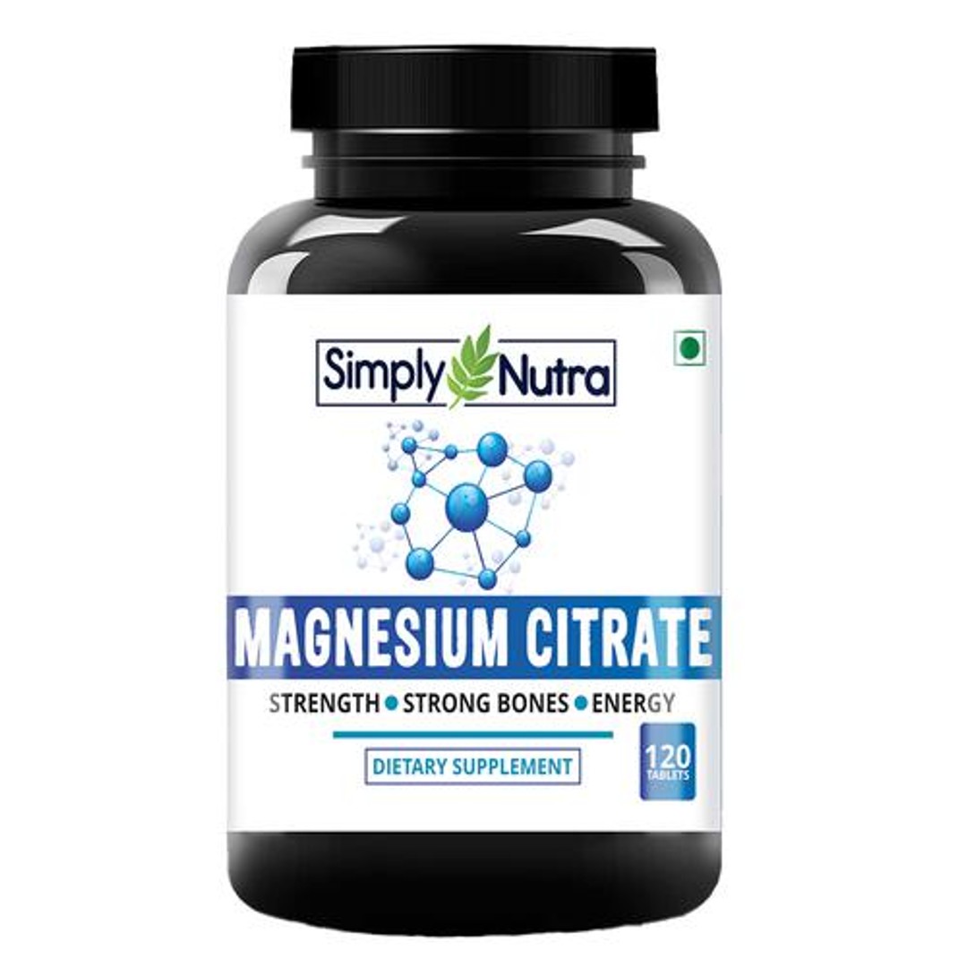Buy Simply Nutra Magnesium Citrate Dietary Supplement Tablet - For ...