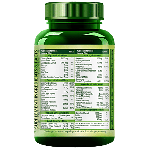 Buy Himalayan Organics Multivitamin Tablets - With Probiotics, For ...