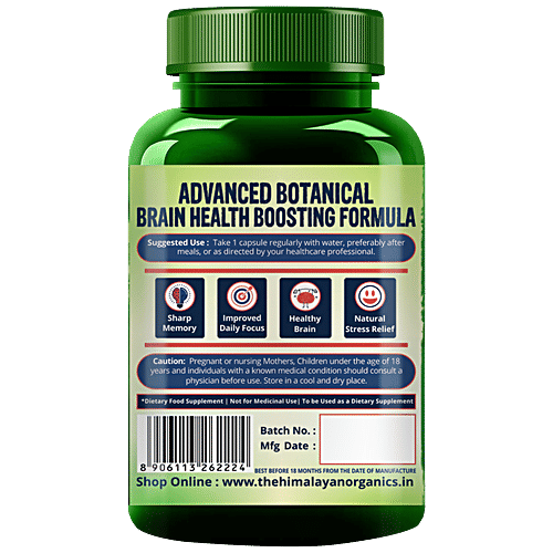 Buy Himalayan Organics Plant Based Brain Booster Capsules - For Memory & Concentration Online at ...