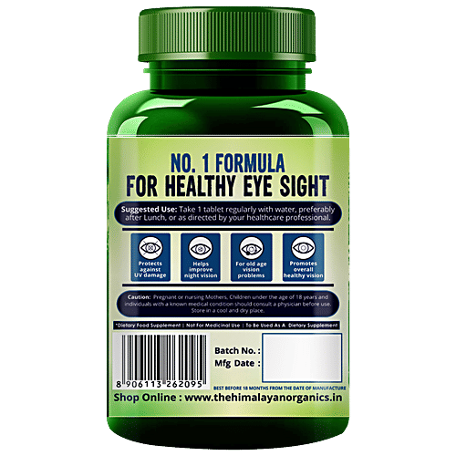 Buy Himalayan Organics Plant Based Eye Care Tablets - Improves Vision ...