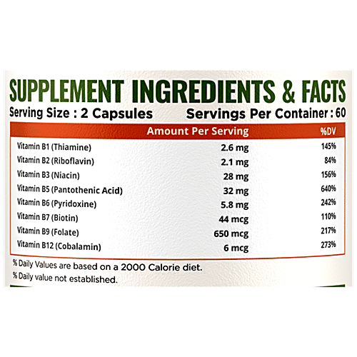 Buy Nature Life Nutrition Plant Based B Complex Dietary Supplement ...