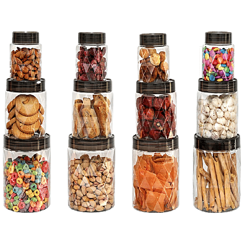 Buy Cello Plastic PET Canister Set - Diamond, Clear Online at Best ...