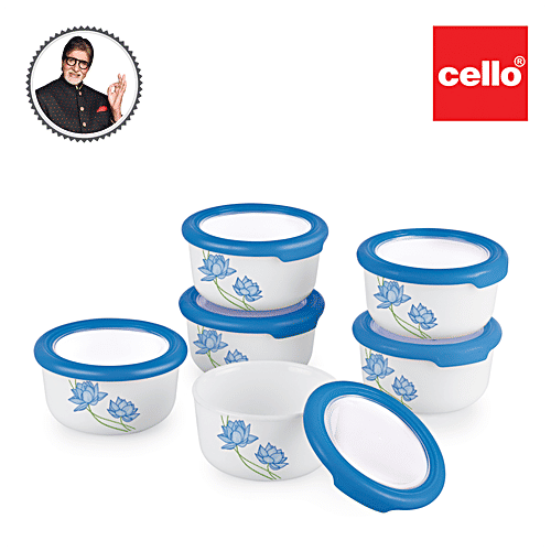 Buy Cello Opalware Condiment Set - Neelkamal - White and Blue Online at ...