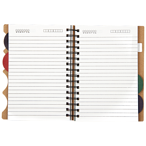 Buy Cubic Eco Wiro Notebook - Ruled, Single Line, Khaki, A5, 300 Pages ...