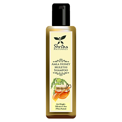 Buy Shrida Amla Honey Mulethi Shampoo - Natural Conditioner, Promotes ...