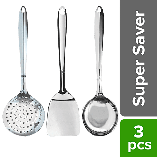 Buy Anjali Silvera Stainless Steel Kitchen Tools Set - Turner, Ladle ...