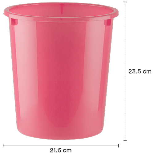 Buy Polyset Embassy Dustbin - Durable & Elegant, Pink Online at Best ...