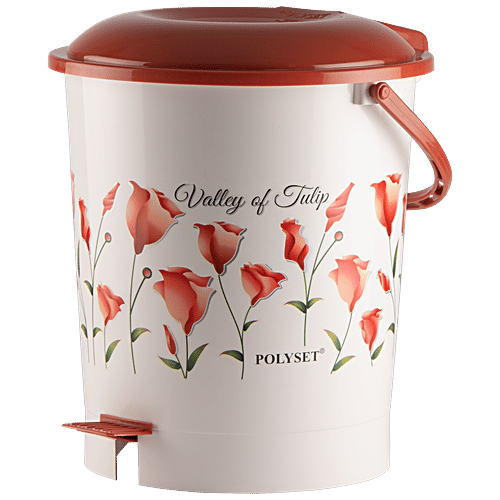 Buy Polyset Super Pedal Bin - Valley Of Tulip, Brown, For Home & Office Use Online at Best Price ...
