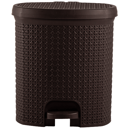 Buy Polyset Diamond Dustbin With Inner - Home & Office Use, Matte Brown ...
