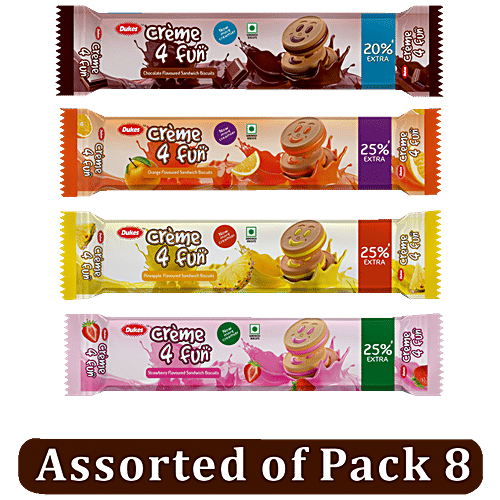 Buy Dukes Cream 4 Fun Sandwich Biscuits Assorted - Crunchy & Sweet ...
