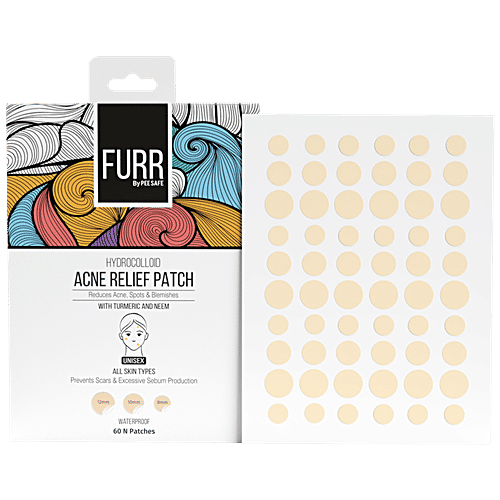 Buy Furr By Pee Safe Acne Relief Patches, With Turmeric & Neem, Reduces ...