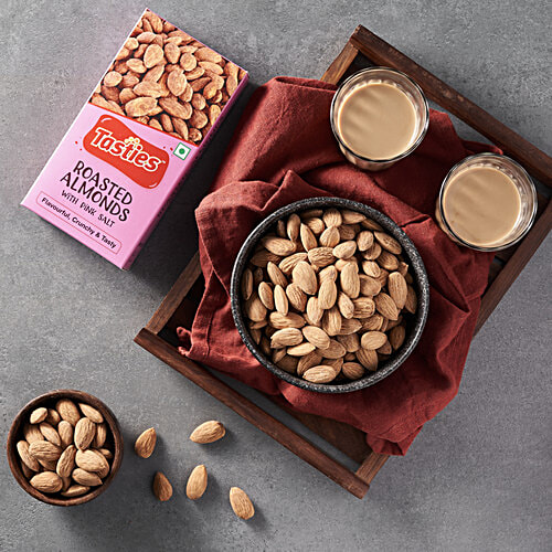 Buy Tasties Roasted Almonds With Pink Salt - Flavourful & Crunchy ...