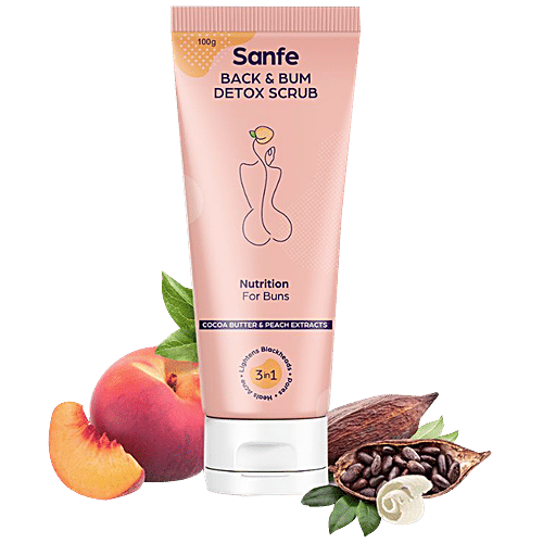 Buy Sanfe Back & Bum Detox 3 In 1 Scrub - With Cocoa Butter & Peach ...