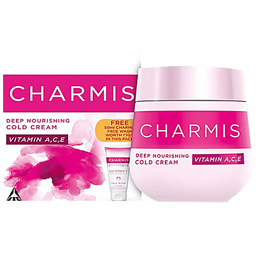 Buy Charmis Vitamin A,C & E Cold Cream - Deep Nourishing, With Free ...