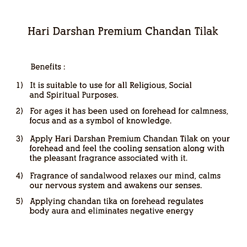 Buy Hari Darshan Premium Chandan Tilak Online at Best Price of Rs 216 - bigbasket