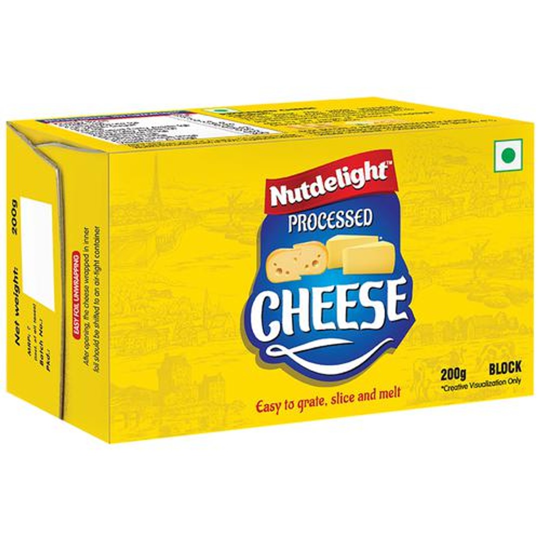 Buy Nutdelight Processed Cheese Block - Easy To Grate, Slice & Melt ...