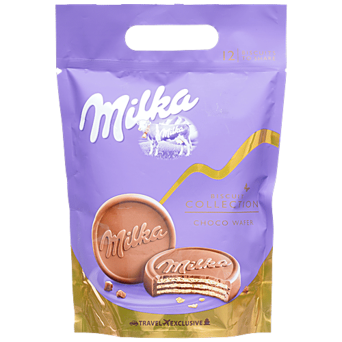 Buy Milka Biscuit Collection Chocolate Bar - Crunchy Wafer Stuffed With ...