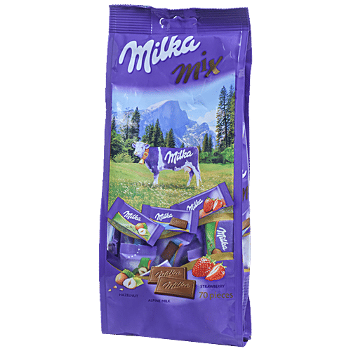 Buy Milka Assorted Chocolates - Alpine Milk, Strawberry Filling ...