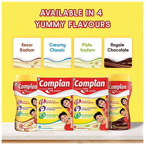Buy Complan Nutrition & Health Drink - 2X Faster Growth, 34 Vital ...