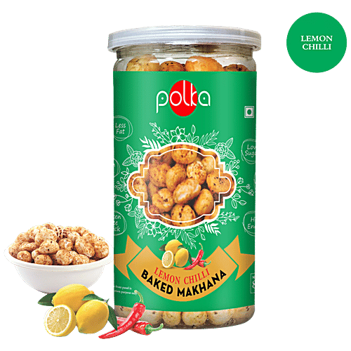 Buy POLKA Baked Makhana - Rich In Protein & Energy, Gluten Free, Lemon ...
