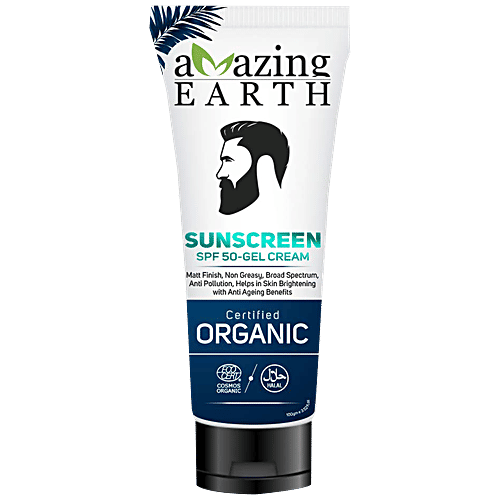 Buy Amazing Earth SunScreen SPF 50 Gel Cream - Matt Finish, Non Greasy ...