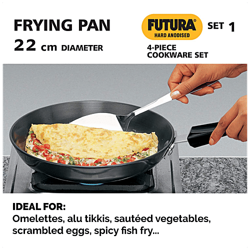 Buy Hawkins Futura Hard Anodised Cookware Set - Black, ASET1 Online at ...