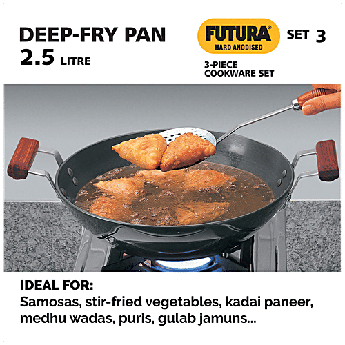 Buy Hawkins Futura Hard Anodised Cookware Set - Black, ASET 3, Handi ...