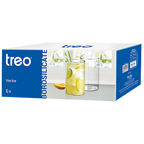 Buy Treo Borosilicate Glass Tumbler Set - Durable, Lightweight Online ...