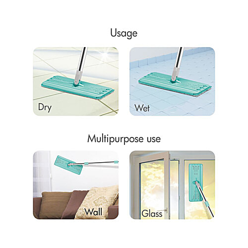 Buy Milton - Spotzero Flat Mop With Flexible Bristles - Plastic, With ...