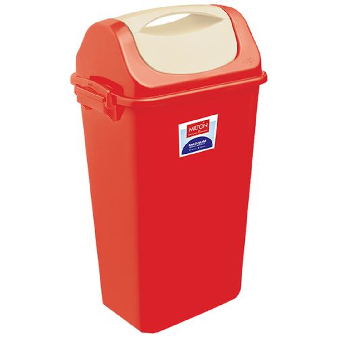 Buy Milton Magnum Swing Plastic Dustbin - With Lid, Durable, Easy To ...