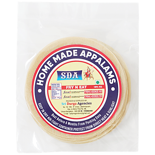Buy SDA Udad Homemade Appalams/Papad - Fry & Eat Online at Best Price ...