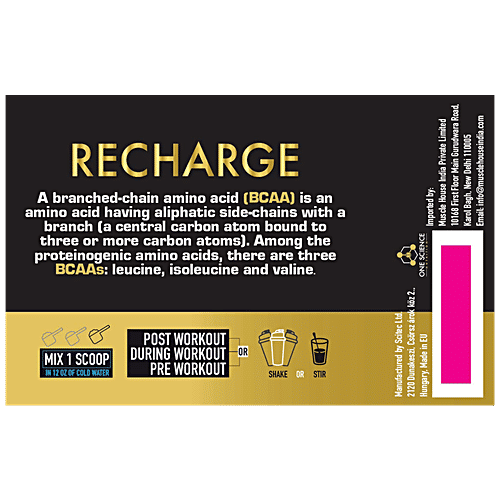 Buy One Science Nutrition Recharge BCAA Intense Pre-Workout Drink - For ...