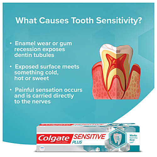 Buy Colgate Sensitive Plus Toothpaste - With Pro Argin Formula, For ...