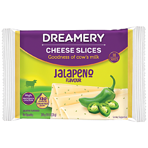 Buy Dreamery Cheese Slices - Jalapeno, High In Protein & Calcium Online ...