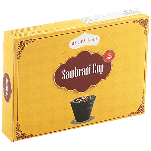 Buy Shubhkart Sambrani Cup - Black, Lasting Aroma Online at Best Price ...