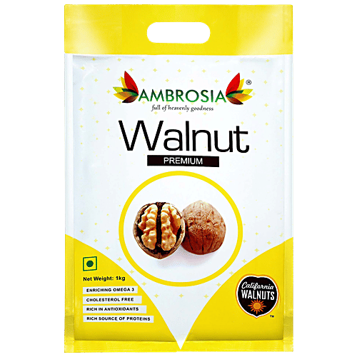 Buy Ambrosia Premium California Walnut In Shell - Rich In Antioxidants, Proteins & Omega 3, No ...