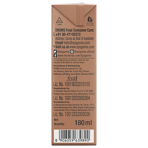 Buy Epigamia Origins Chocolate Milkshake - Contains Vitamin A Online at ...