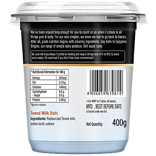 Buy Epigamia Origins Classic Curd - Rich & Creamy Online at Best Price ...