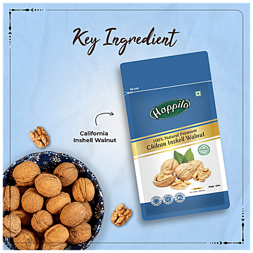 Buy Happilo Premium 100% Natural Chilean Inshell Walnut Kernels - Value ...