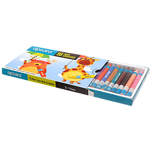 Buy Apsara Wax Crayons - Easy To Use, Non-Toxic, Smudge-Free, Bright ...