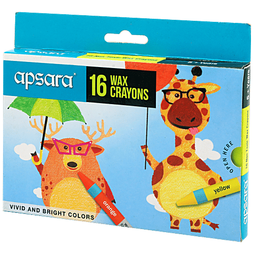 Buy Apsara Wax Crayons - Easy To Use, Non-Toxic, Smudge-Free, Bright ...