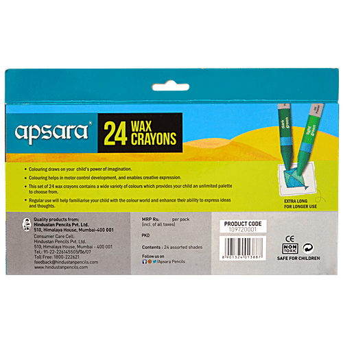 Buy Apsara Wax Crayons - Easy To Use, Non-Toxic, Smudge-Free Online at ...