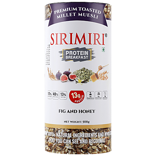 Buy SIRIMIRI Premium Toasted Millet Muesli Protein Breakfast - Gluten ...