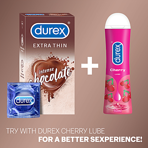 Buy Durex Extra Thin Condom - For men, High Quality, Intense Chocolate Flavoured Online at Best ...