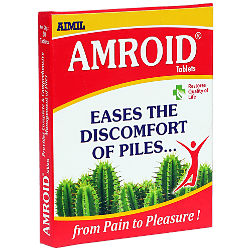 Buy Aimil Amroid Tablets - For Piles, Helps Control Pain & Itchiness ...