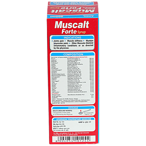 Buy AIMIL Muscalt Forte Syrup - Provides Relief From Muscle Pain Online ...