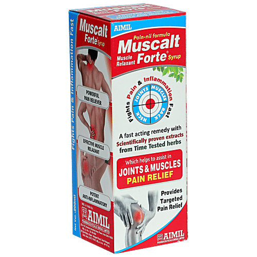 Buy Aimil Muscalt Forte Syrup - Provides Relief From Muscle Pain Online ...
