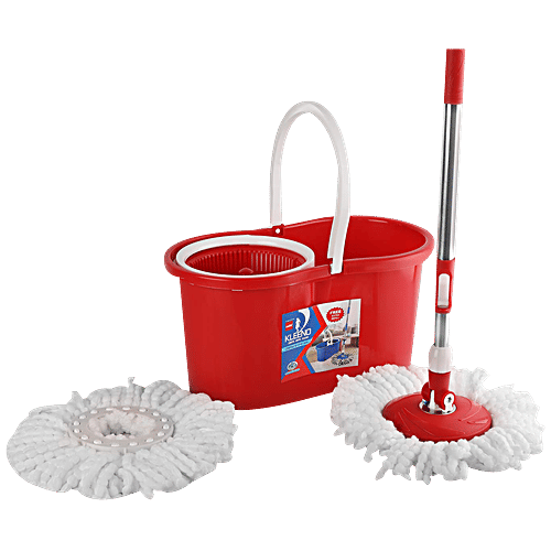 Buy Kleeno by Cello Compacto Spin Mop With Bucket - Plastic, With Rod ...
